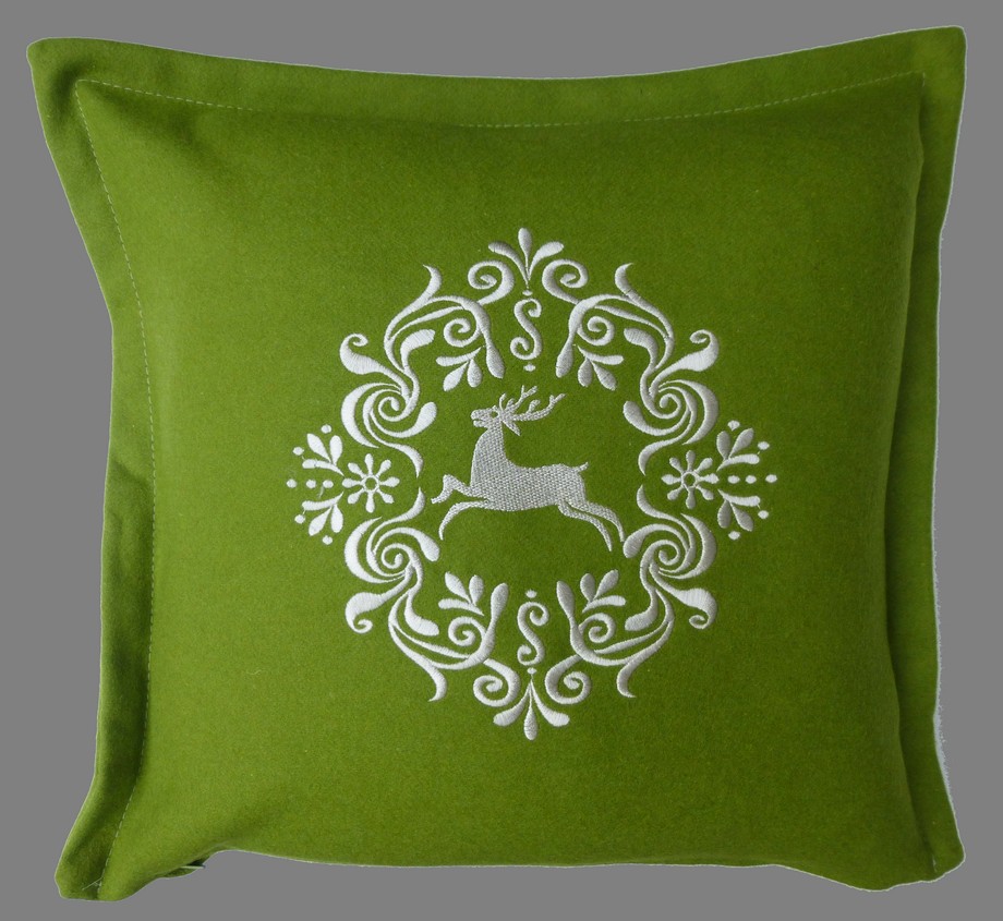 Kissen Loden Hirsch grün 40/40 cm, Heidi 61 Nr. 50766 - Landhausmoebel ...