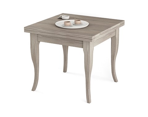 4-Fuß-Tisch ausziehbar, 90 (180) x 90 cm, Fichte massiv ...