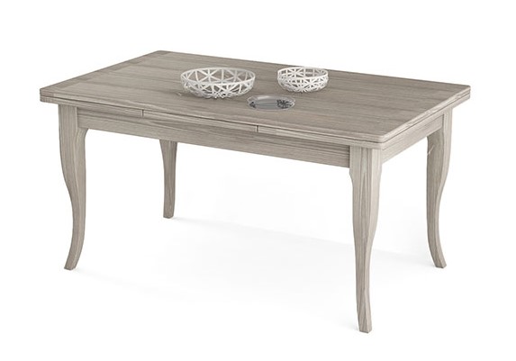 4-Fuß-Tisch mit Schublade, 130 x 90 cm, Fichte massiv - Landhausmoebel ...